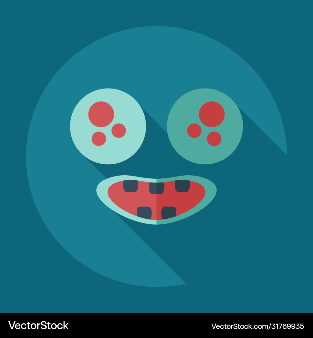 Flat modern design with shadow icons smiley happy Vector Image