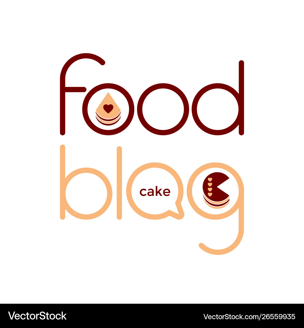 Food blog template Royalty Free Vector Image - VectorStock