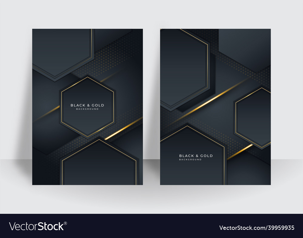 Modern luxury premium black gold background Vector Image Modern luxury premium black gold background Vector Image