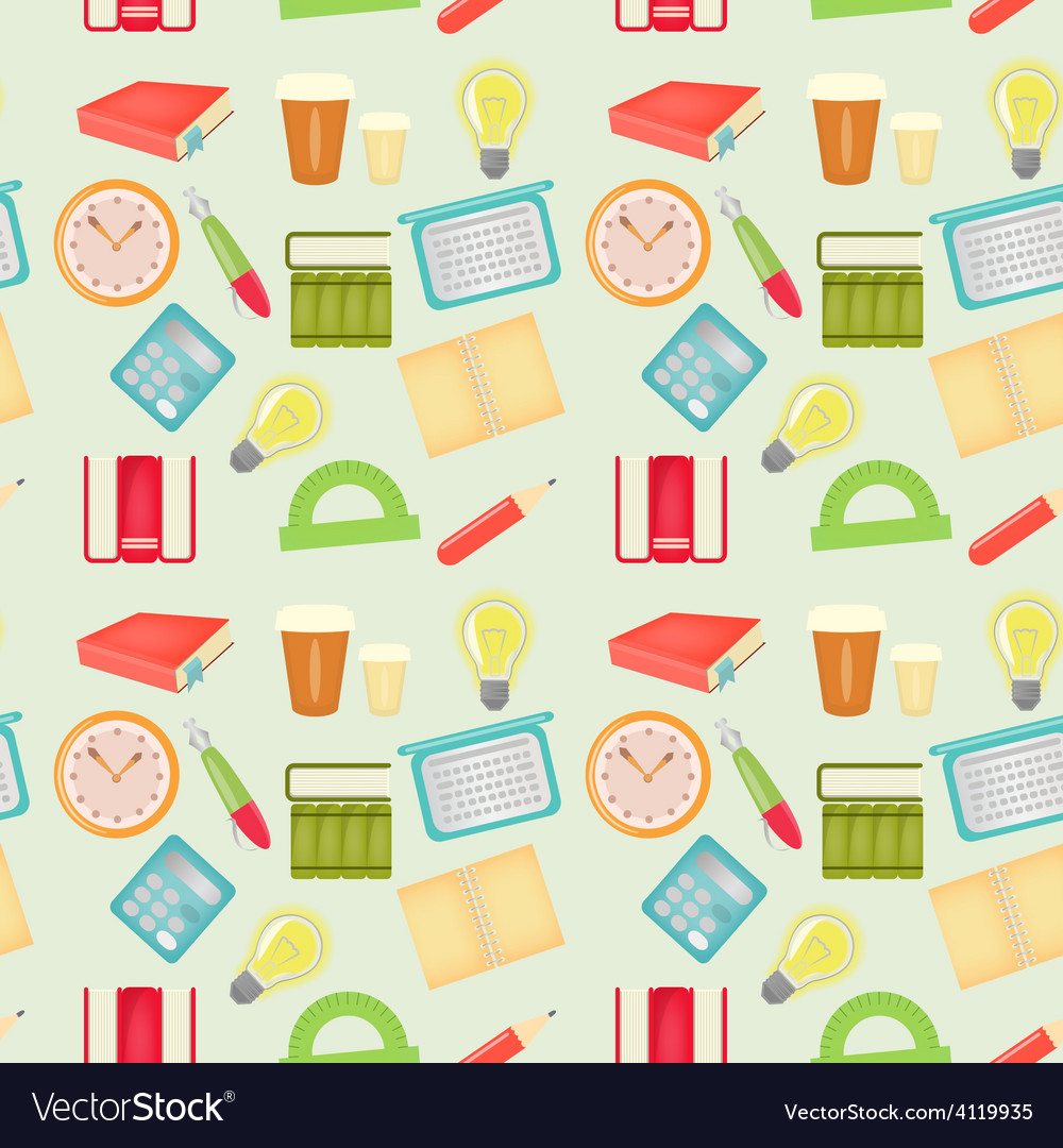 Office pattern Royalty Free Vector Image - VectorStock