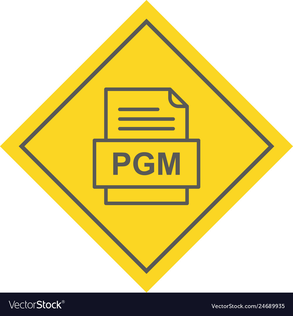 Pgm file document icon Royalty Free Vector Image