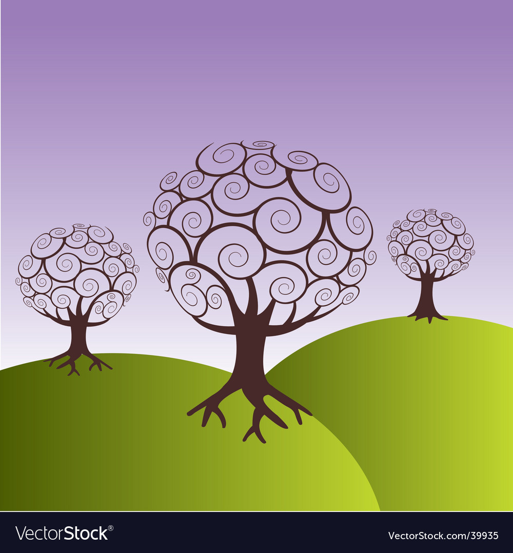 Trees background Royalty Free Vector Image - VectorStock