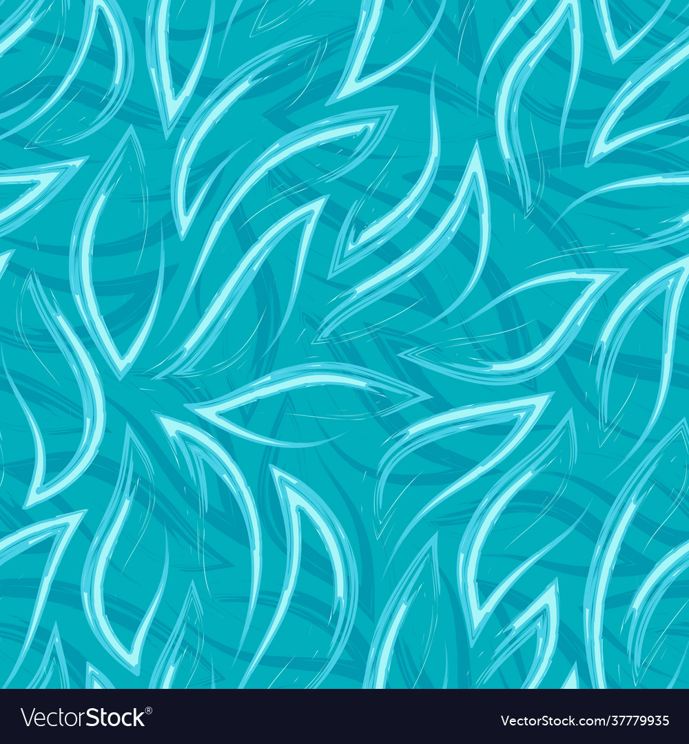 Turquoise seamless pattern flowing Royalty Free Vector Image