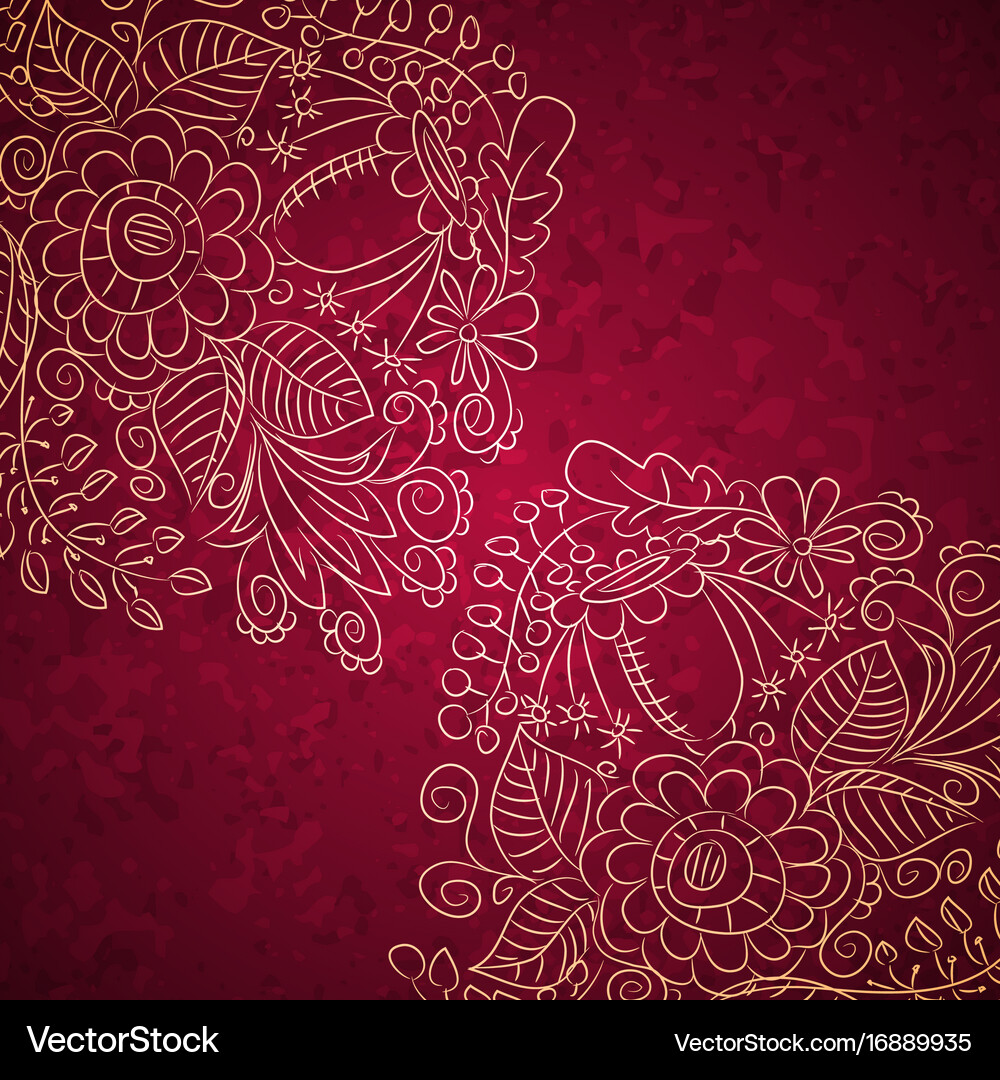 Vintage card on red background Royalty Free Vector Image