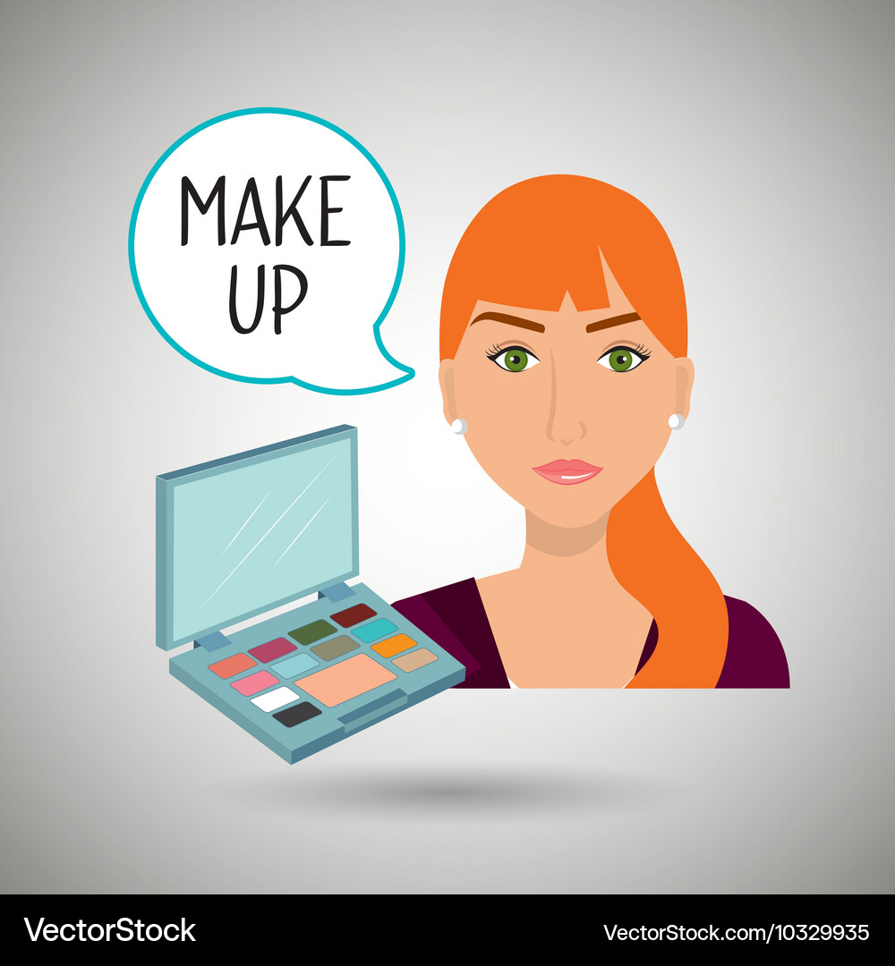 Woman make up cosmetic Royalty Free Vector Image