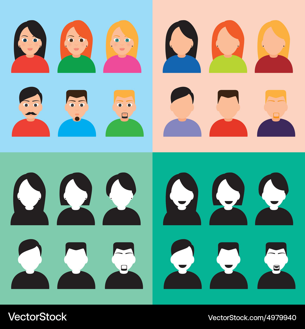 Abstract people icons on a white background Vector Image