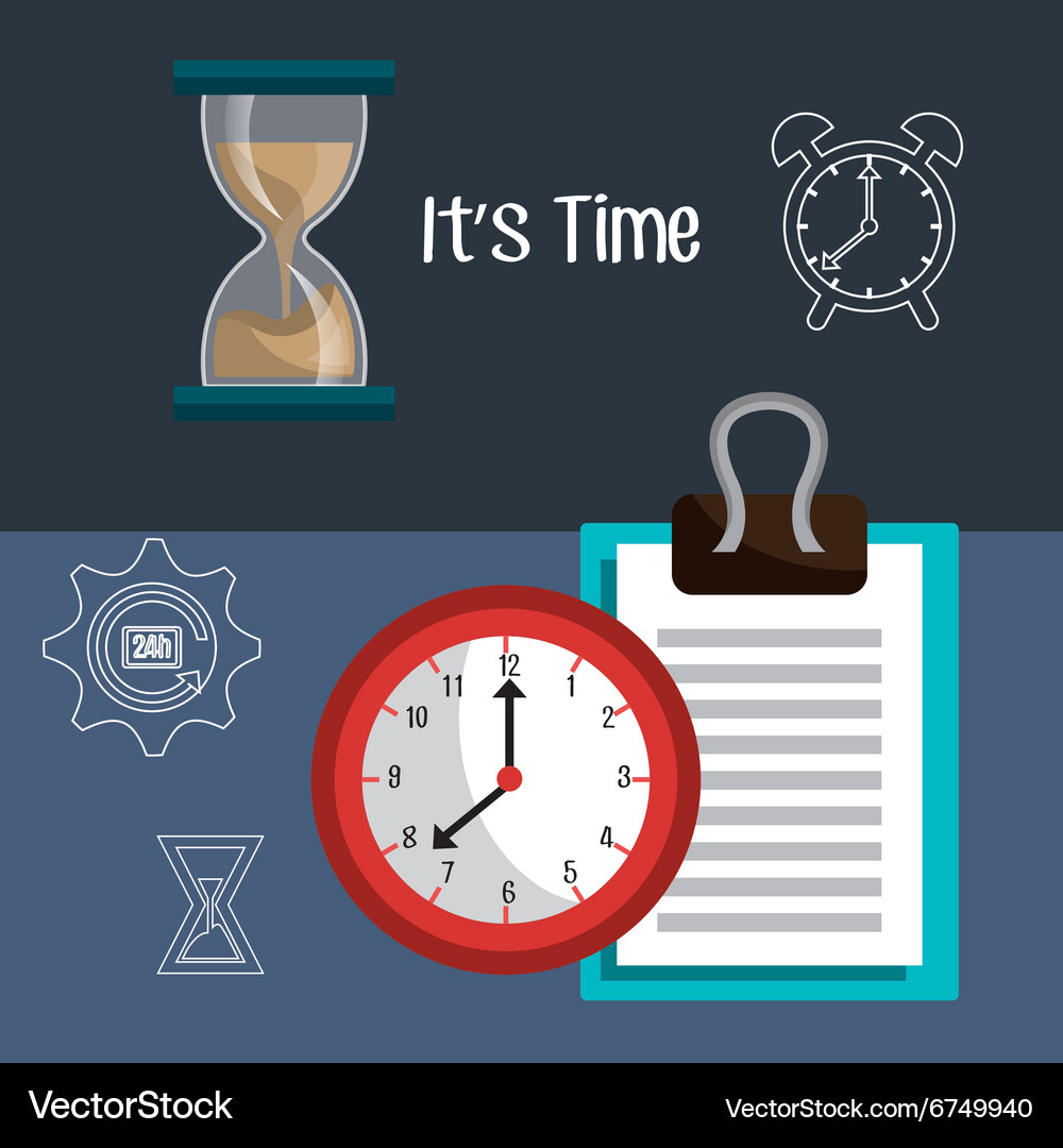Business and management time Royalty Free Vector Image