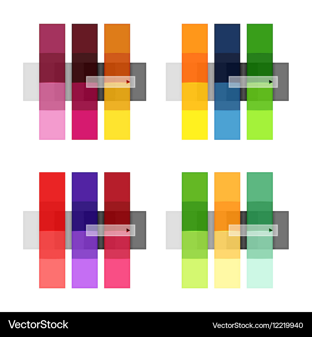 Colorful stripes infographic templates set Vector Image