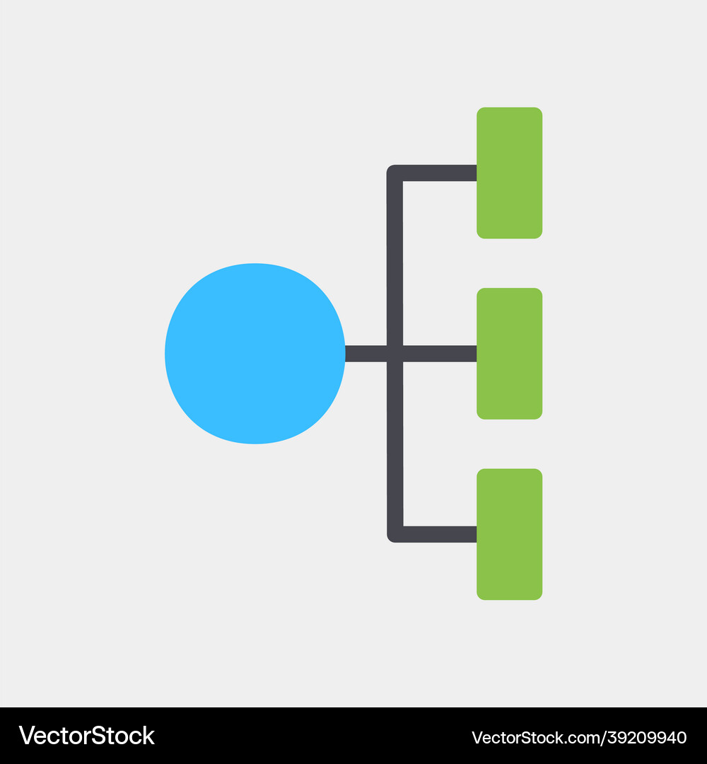 Diagram icon in flat style for any projects Vector Image