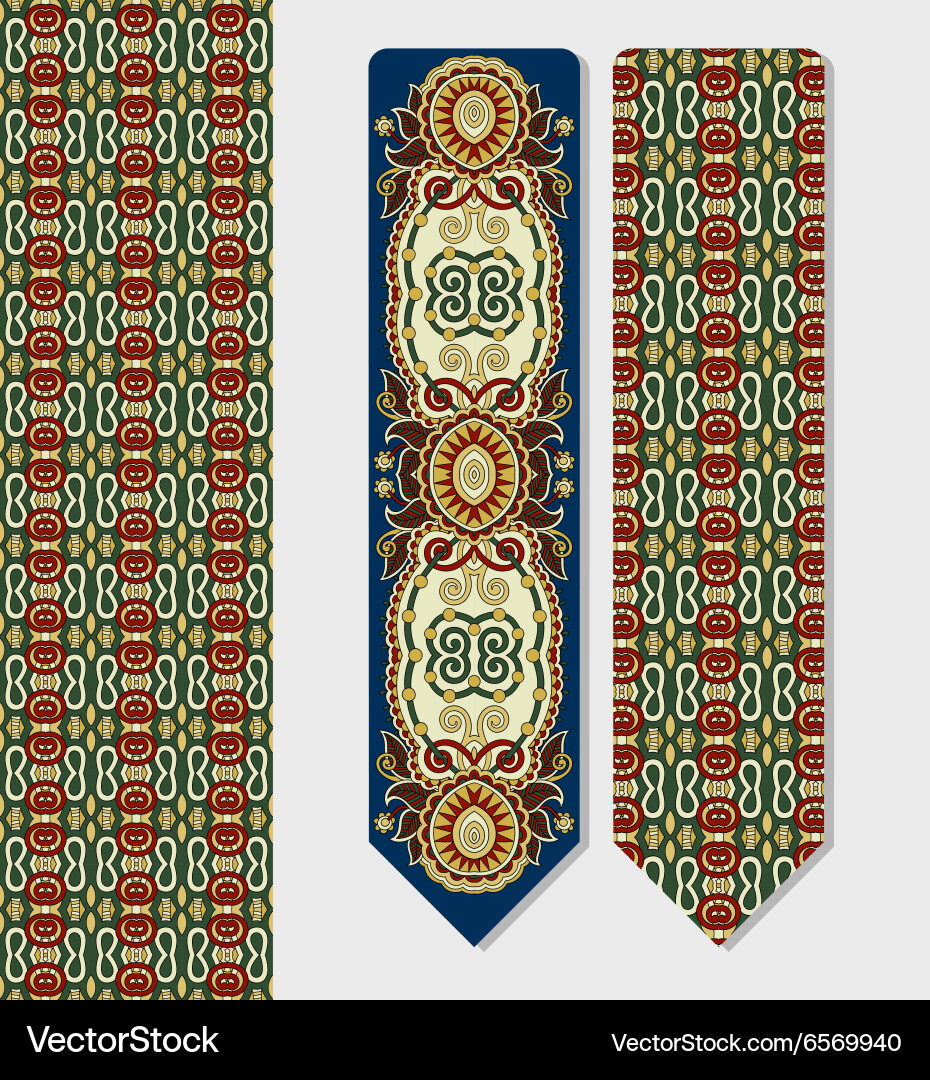 Floral decorative ethnic paisley bookmark Vector Image