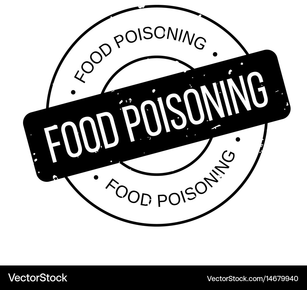 Food poisoning rubber stamp Royalty Free Vector Image