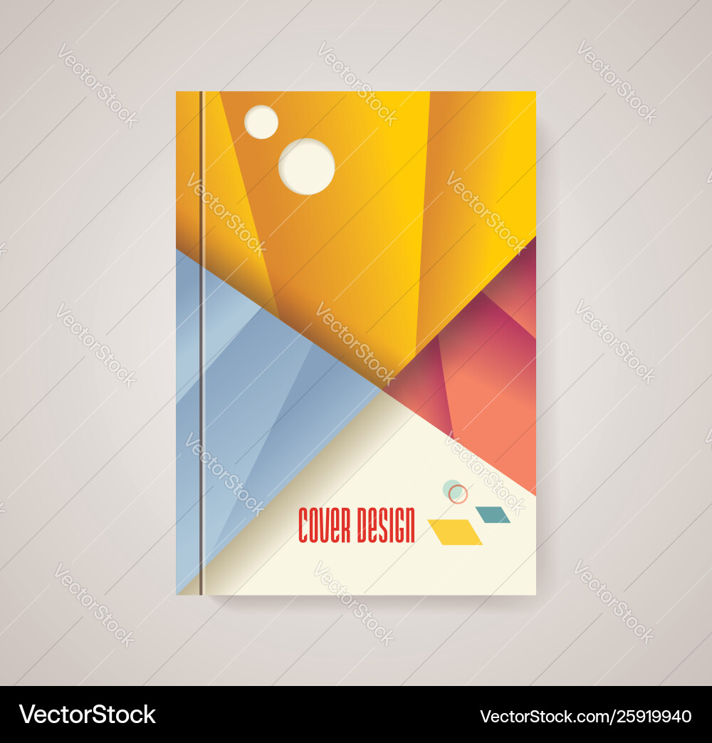 Magazine brochure or flyer design with abstract Vector Image