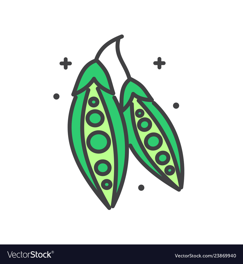 Peas line icon on white background for graphic Vector Image Peas line icon on white background for graphic Vector Image