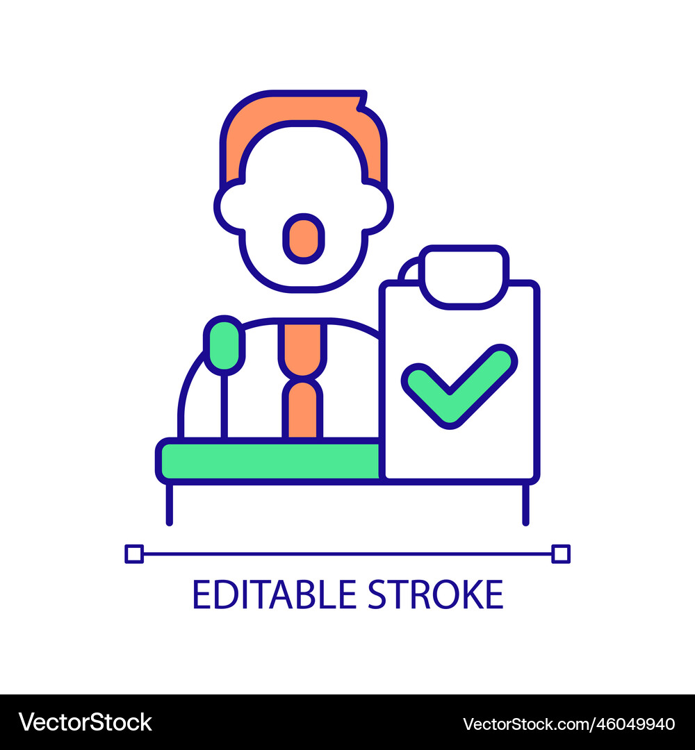 Politician presenting program rgb color icon Vector Image