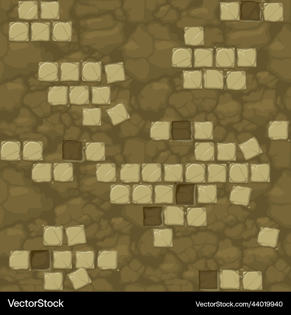 Seamless ground texture with old stone tiles Vector Image