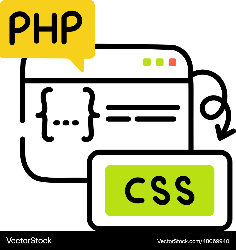 Site coding Royalty Free Vector Image - VectorStock