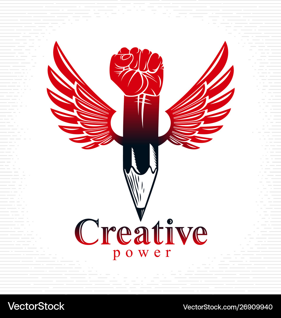 Strong design or art power concept shown Vector Image