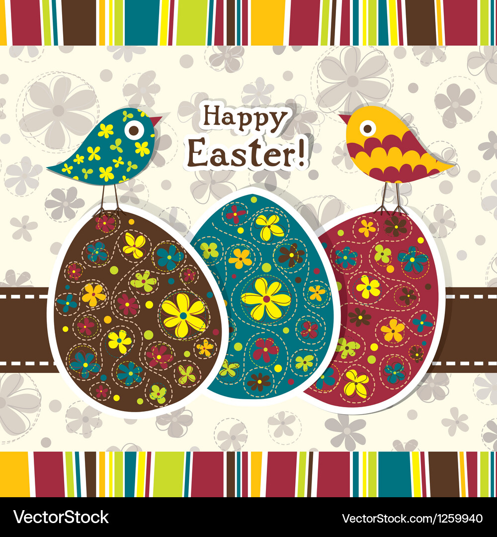 Template easter greeting card Royalty Free Vector Image