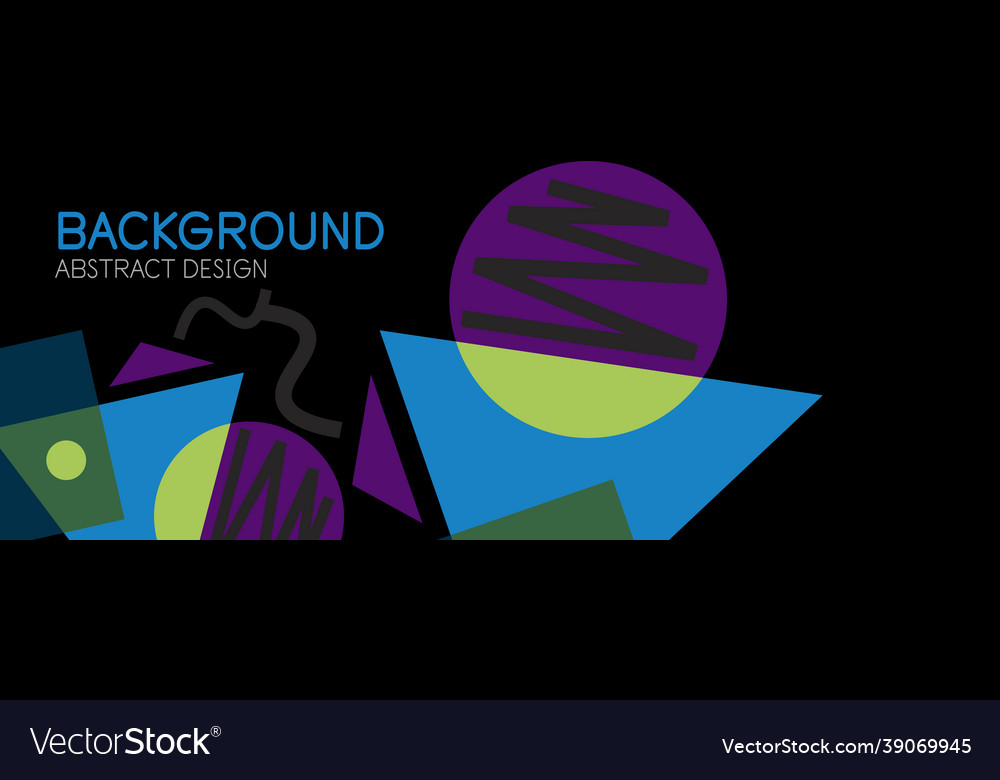 Abstract Background Blocks Lines Triangles Vector Image