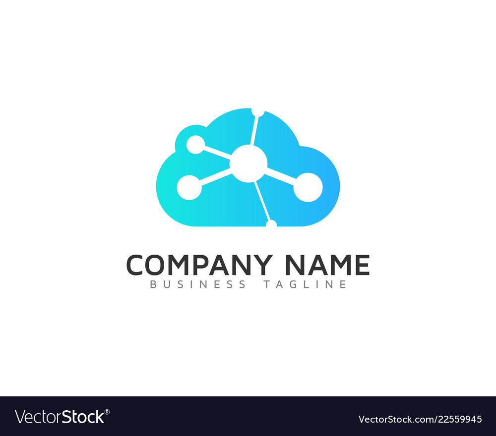 Atom cloud logo icon design Royalty Free Vector Image
