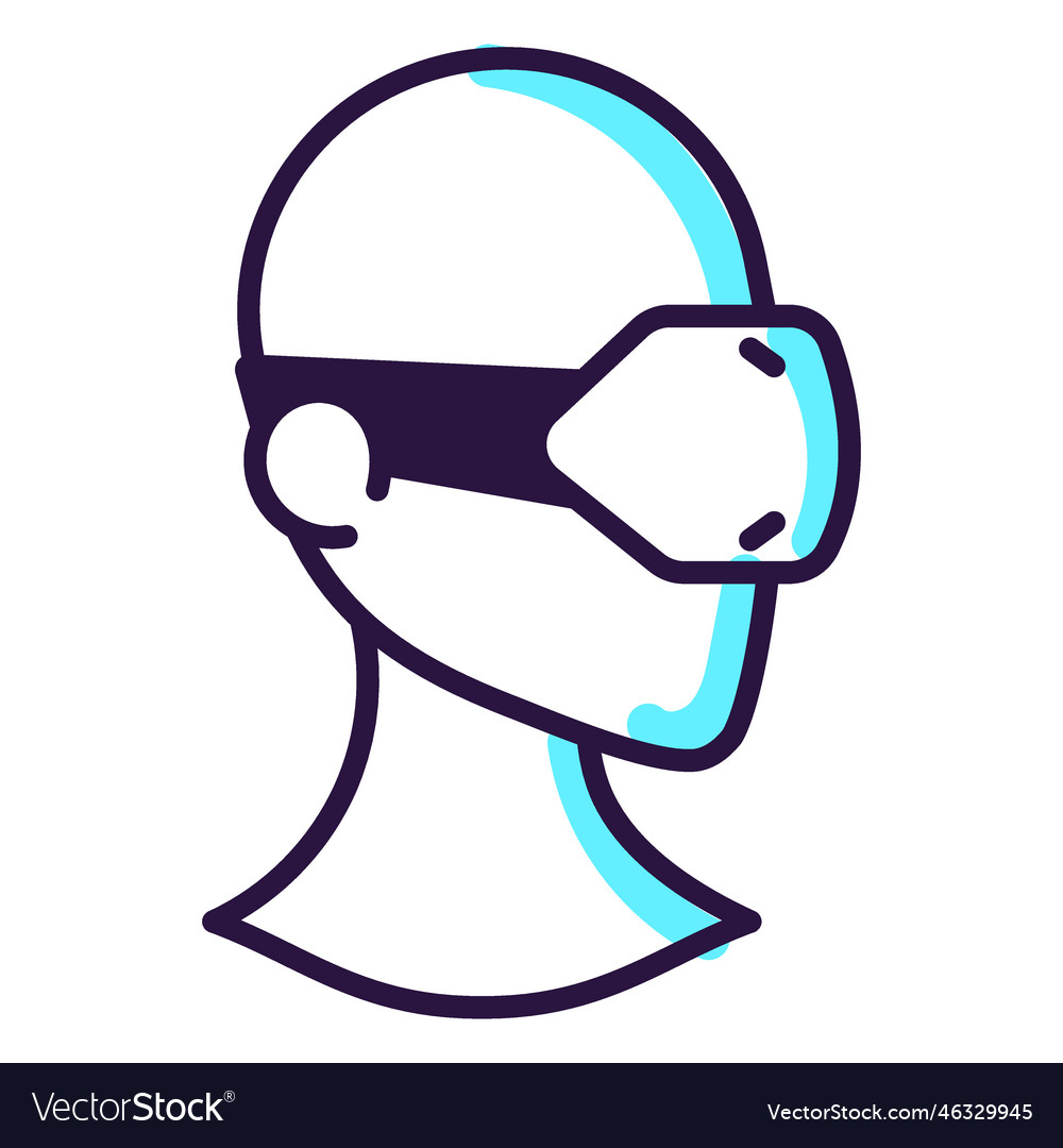Augmented reality headset icon Royalty Free Vector Image