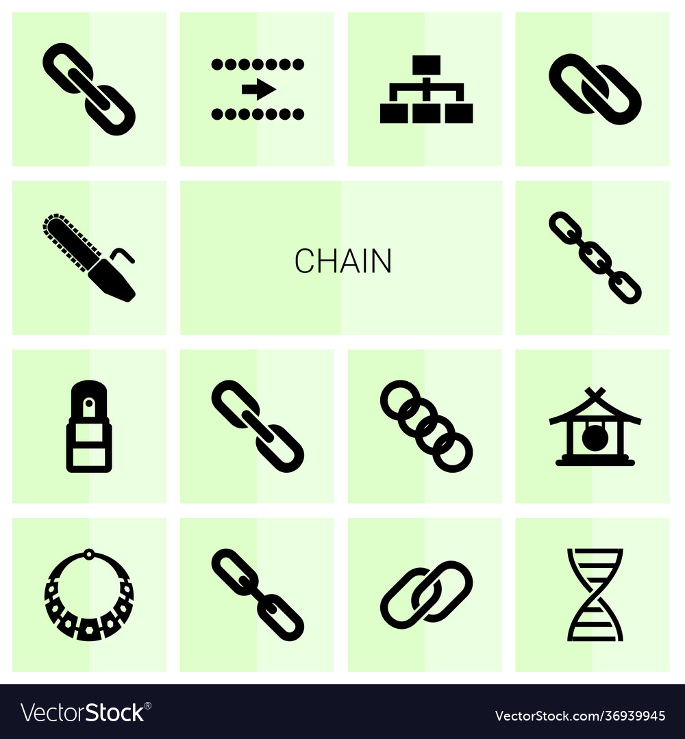 Chain icons Royalty Free Vector Image - VectorStock