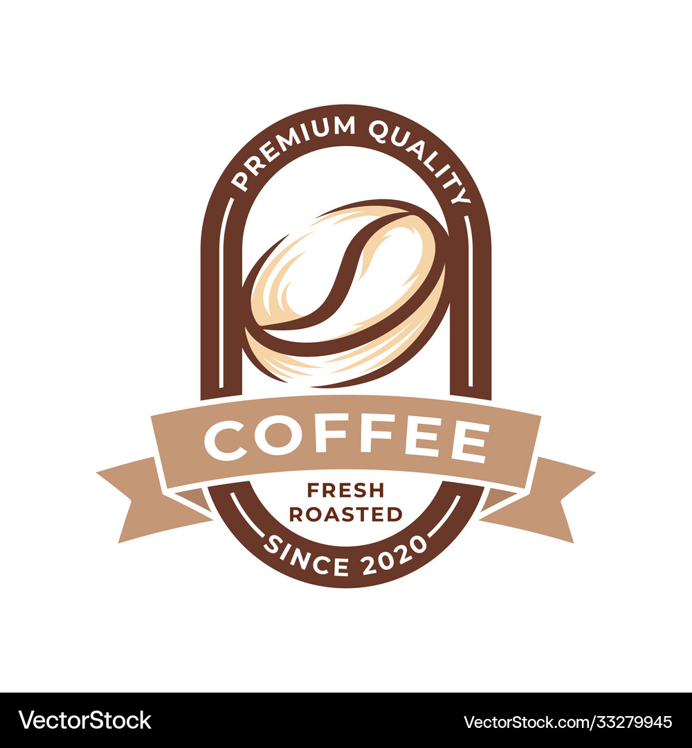 Coffee logo design retro vintage Royalty Free Vector Image