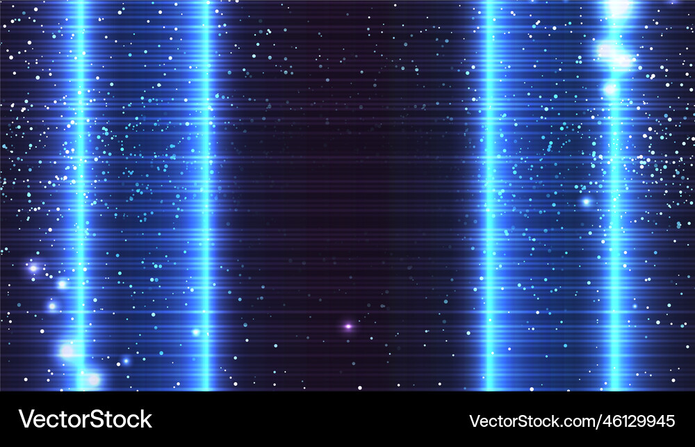 Cyberpunk background dark sky with stars blue Vector Image