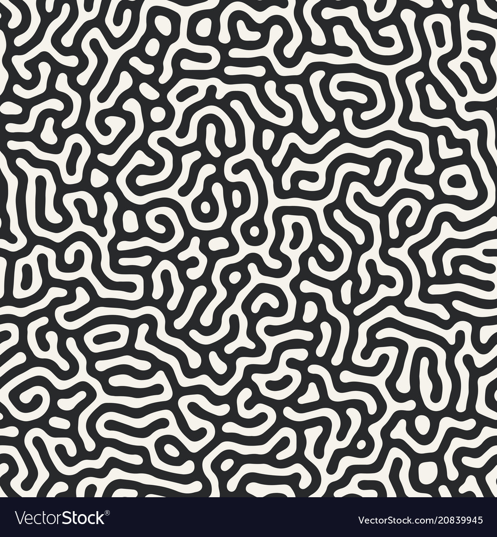 Diffusion reaction seamless pattern black Vector Image