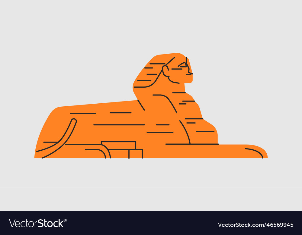 Egyptian sphinx concept Royalty Free Vector Image