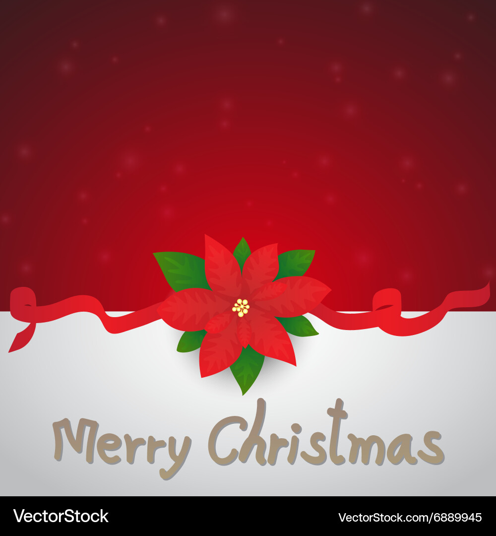 Red christmas invitation or greeting card Vector Image