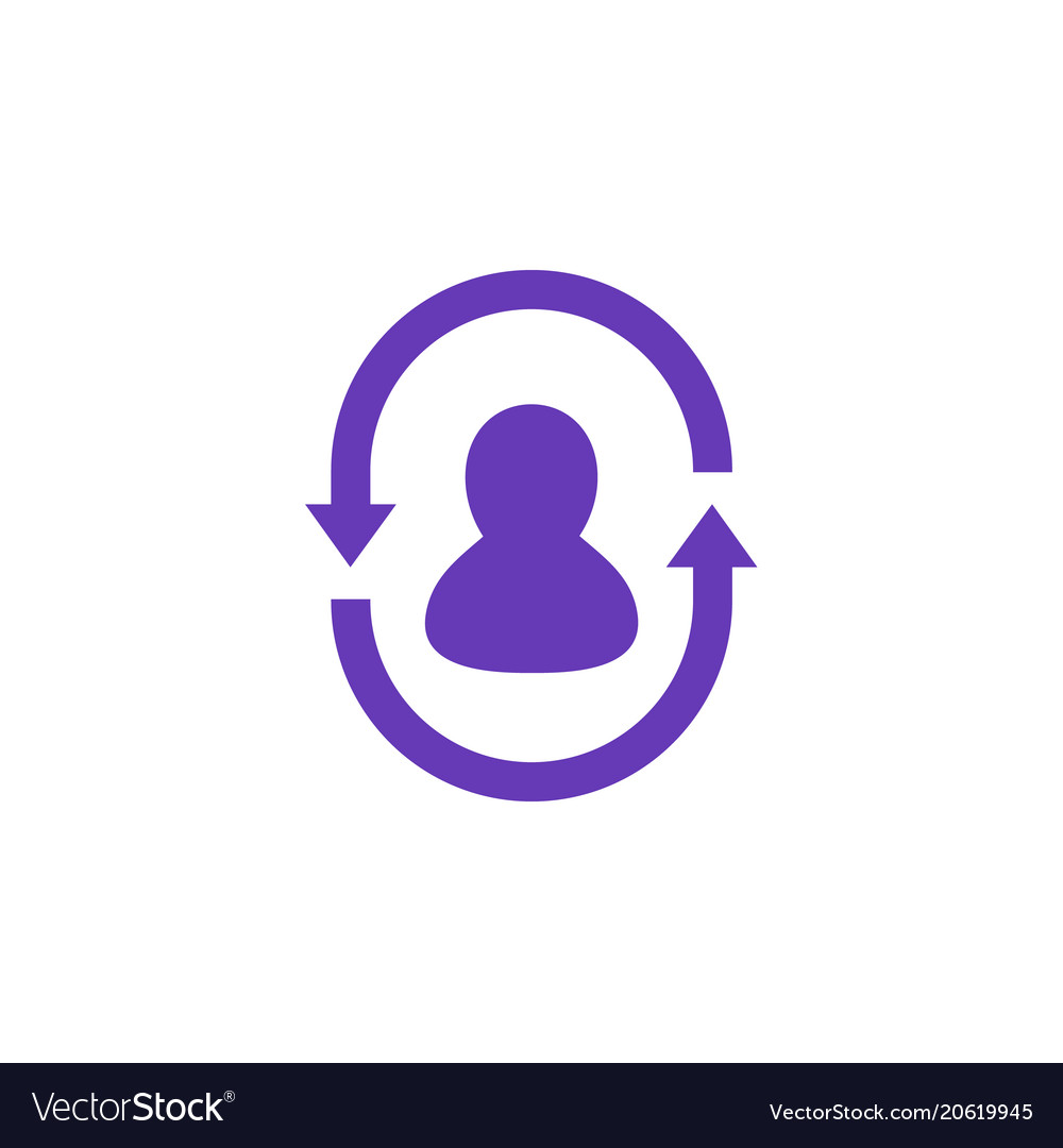 Returning customer client retention icon Vector Image Returning customer client retention icon Vector Image