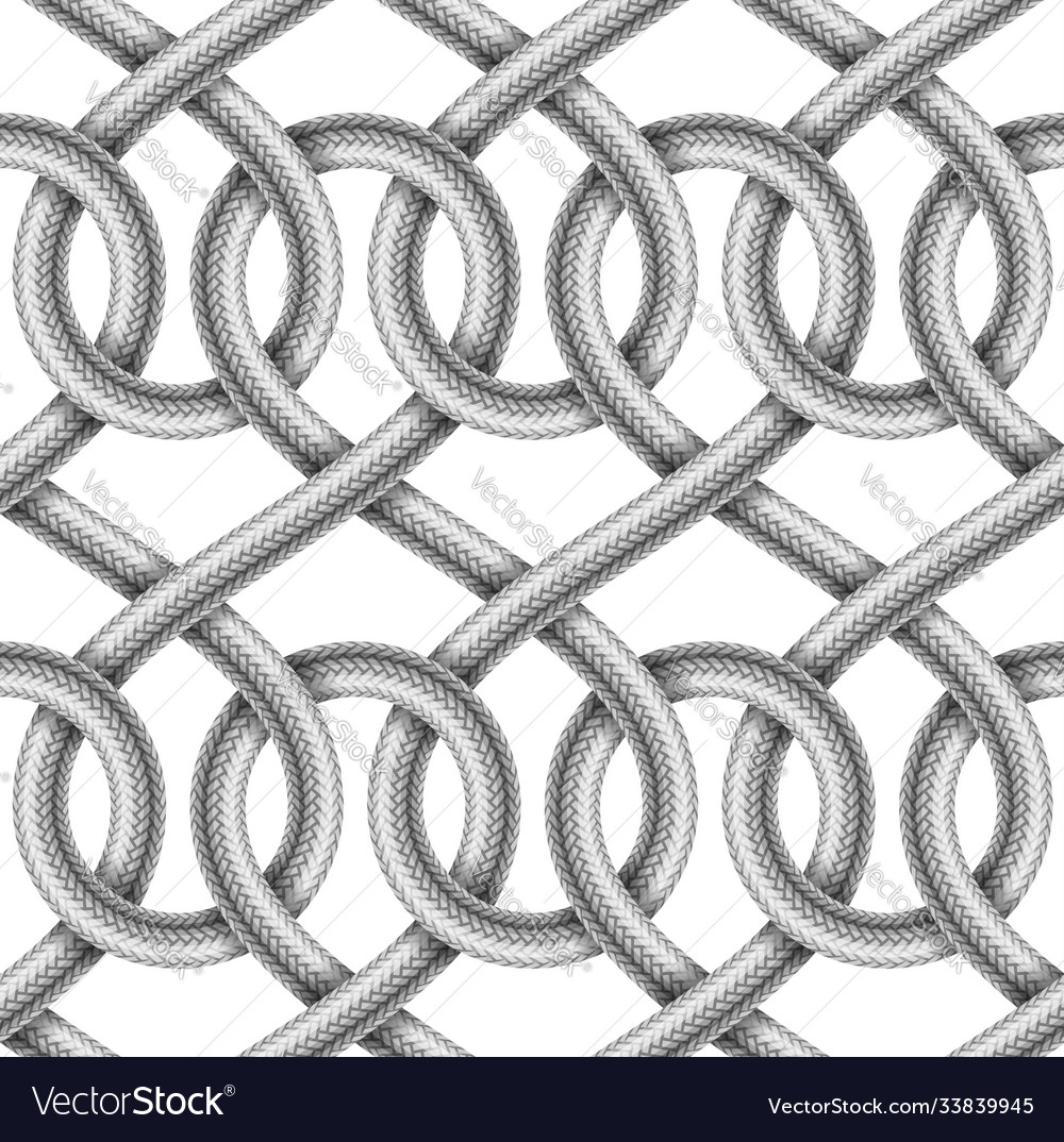 Seamless pattern braided cable Royalty Free Vector Image