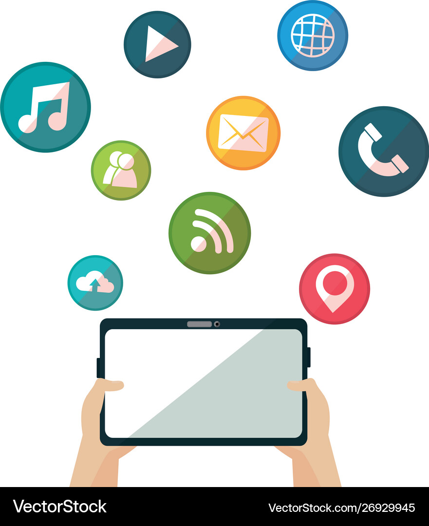 Social media and multimedia design Royalty Free Vector Image