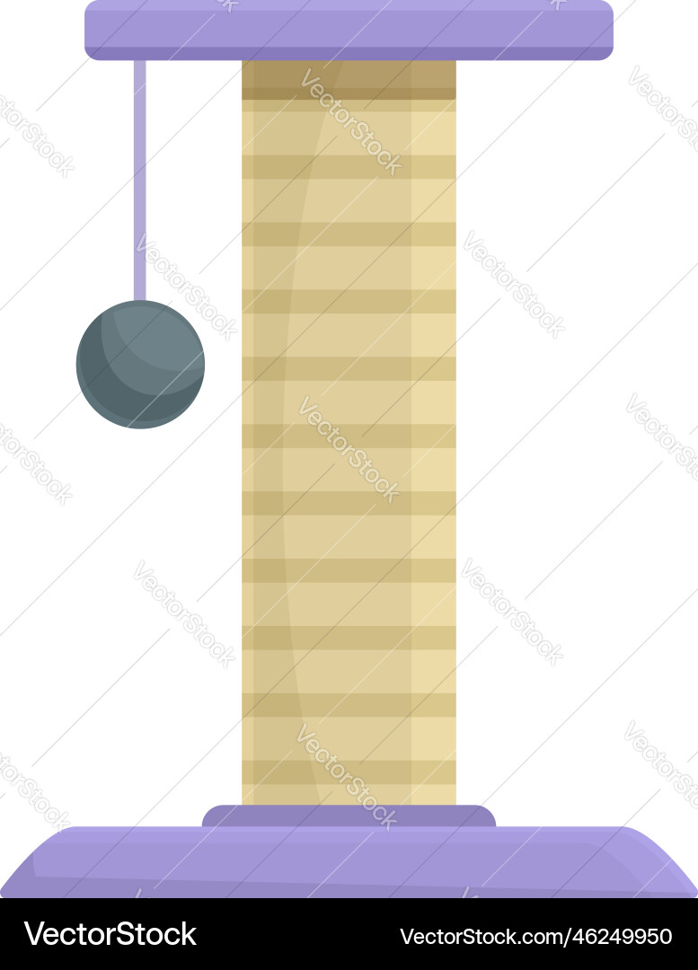 Cat tower icon cartoon post house Royalty Free Vector Image