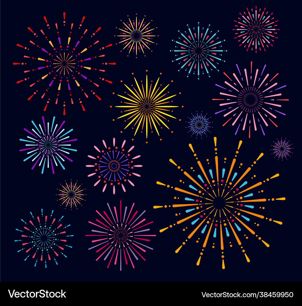 Collection colorful festive Royalty Free Vector Image