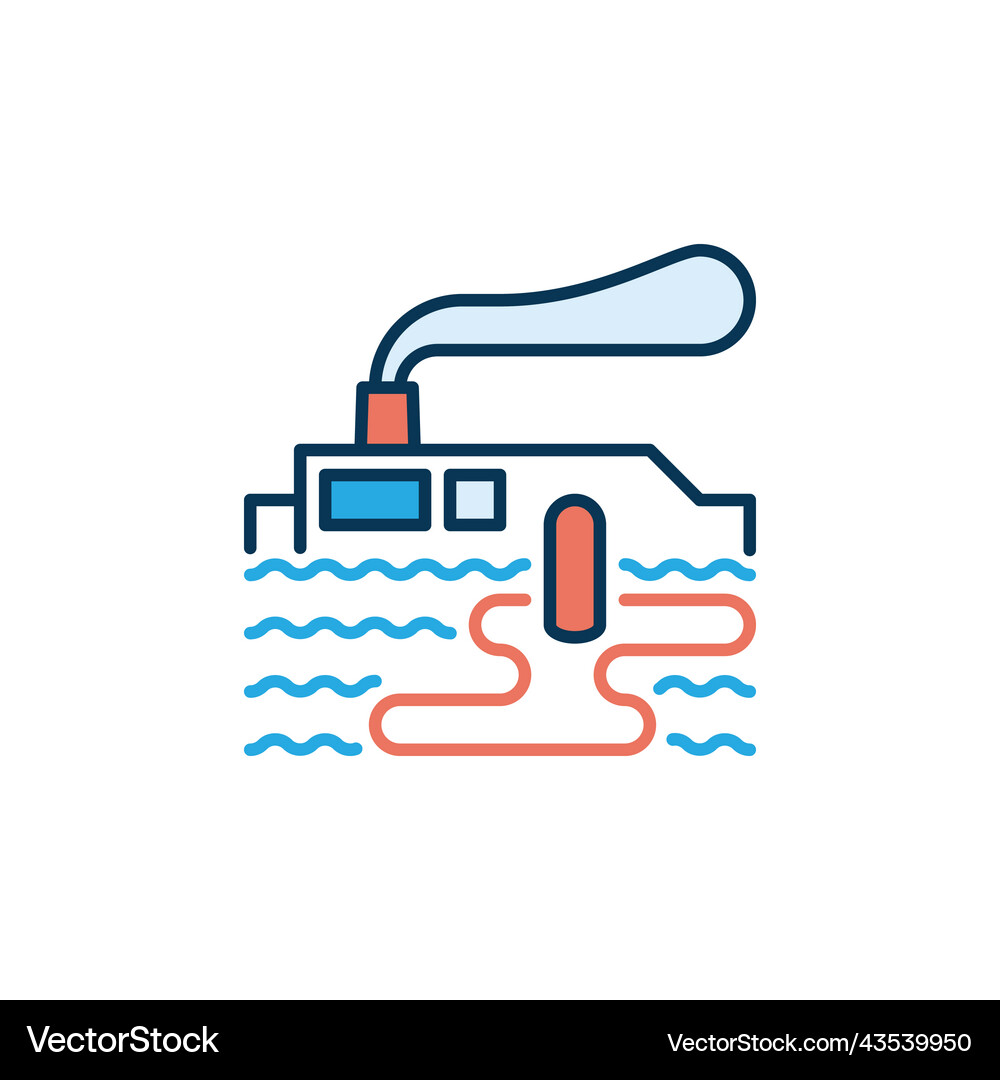 Factory near river pollution concept modern Vector Image