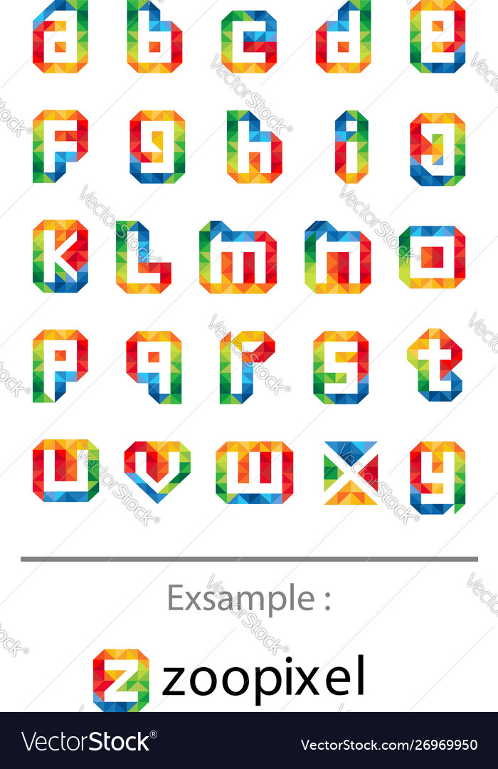 Letter a - z Royalty Free Vector Image - VectorStock