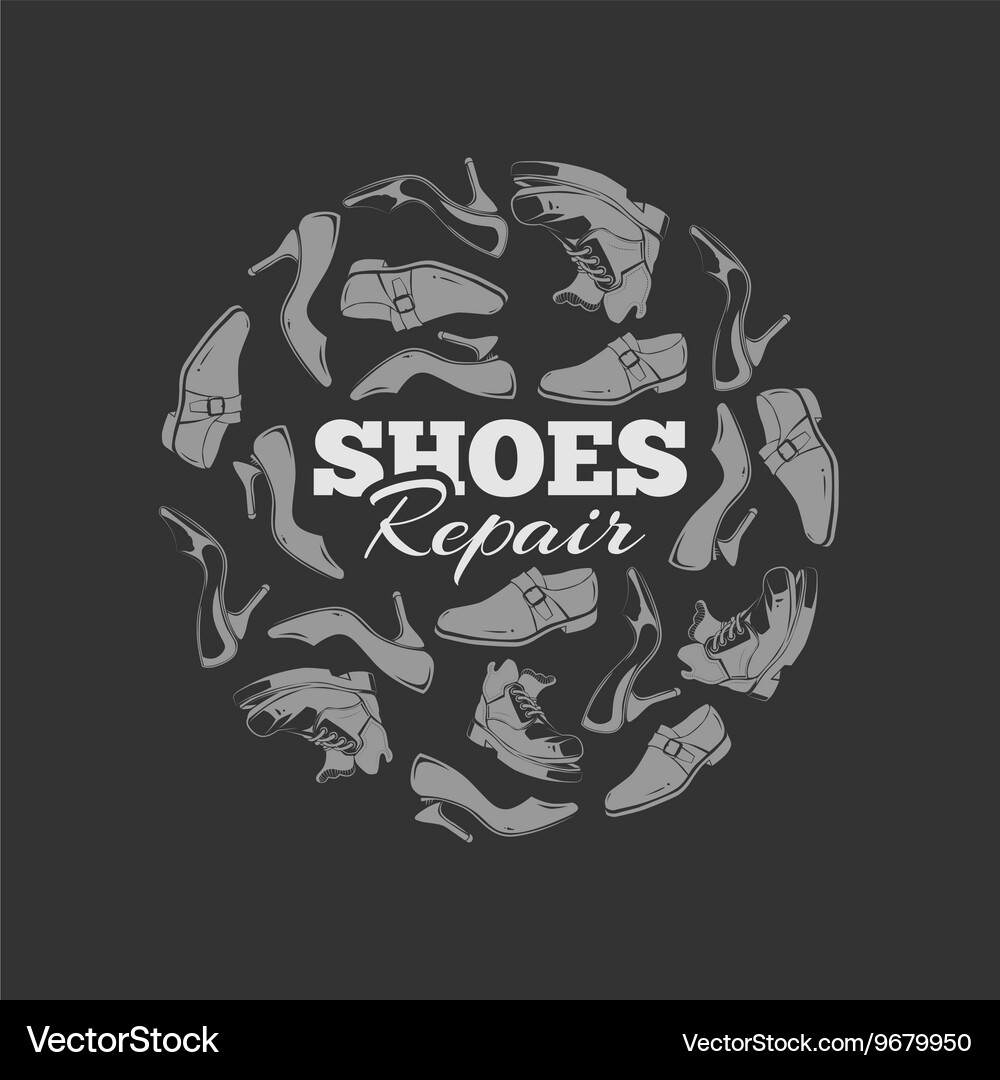 Shoes repair Royalty Free Vector Image - VectorStock