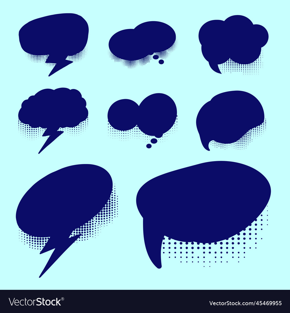 Blue bubble talk comic Royalty Free Vector Image