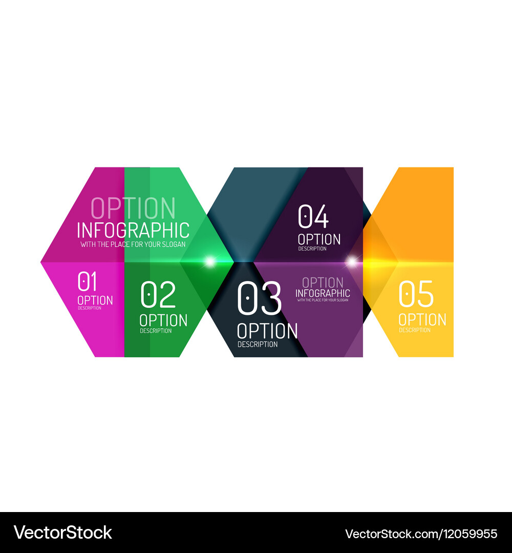 Business option diagram templates Royalty Free Vector Image