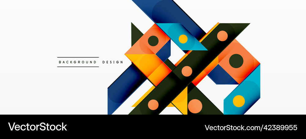 Color overlapping stripes background colorful Vector Image