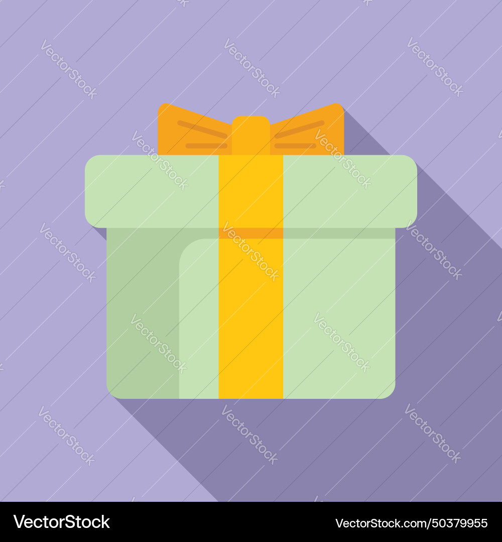 Coupon gift box icon flat party luxury Royalty Free Vector
