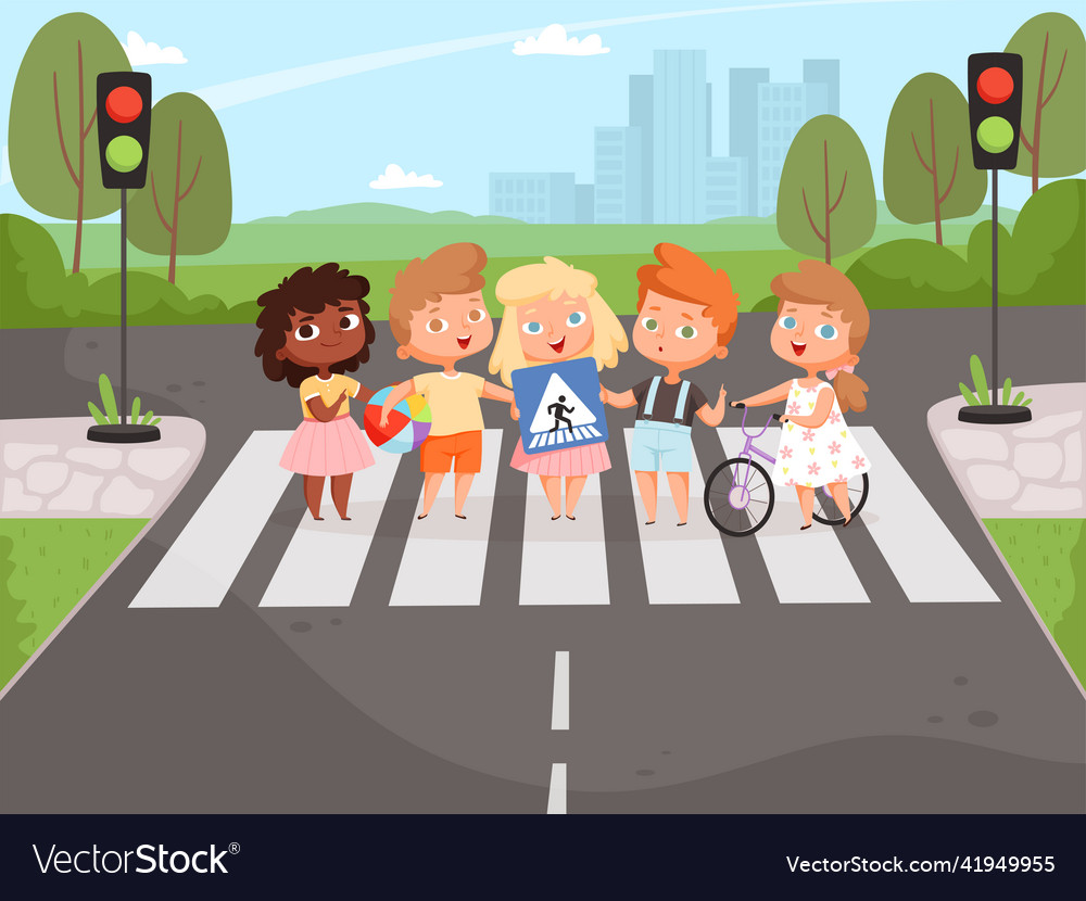 Road Safety For Children Clipart