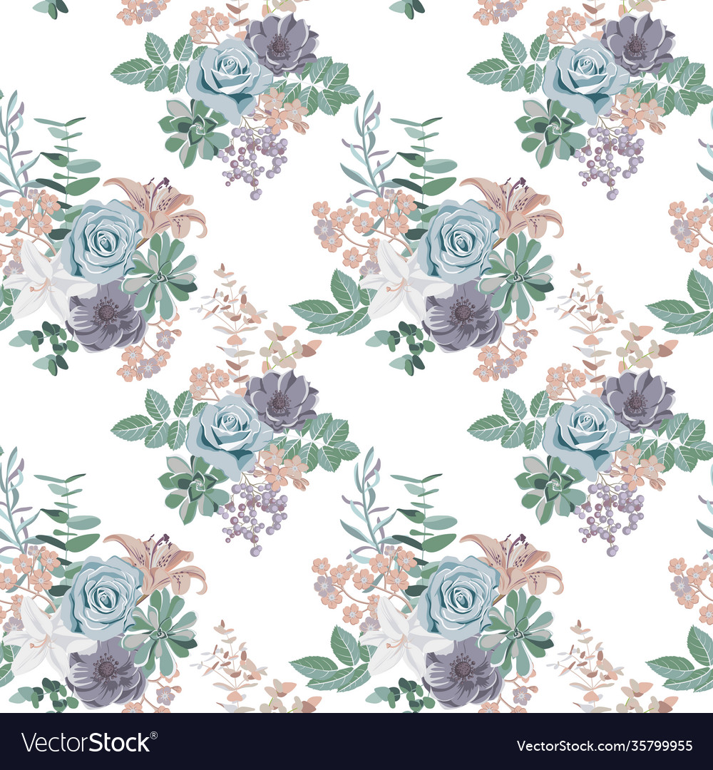 Floral seamless pattern Royalty Free Vector Image