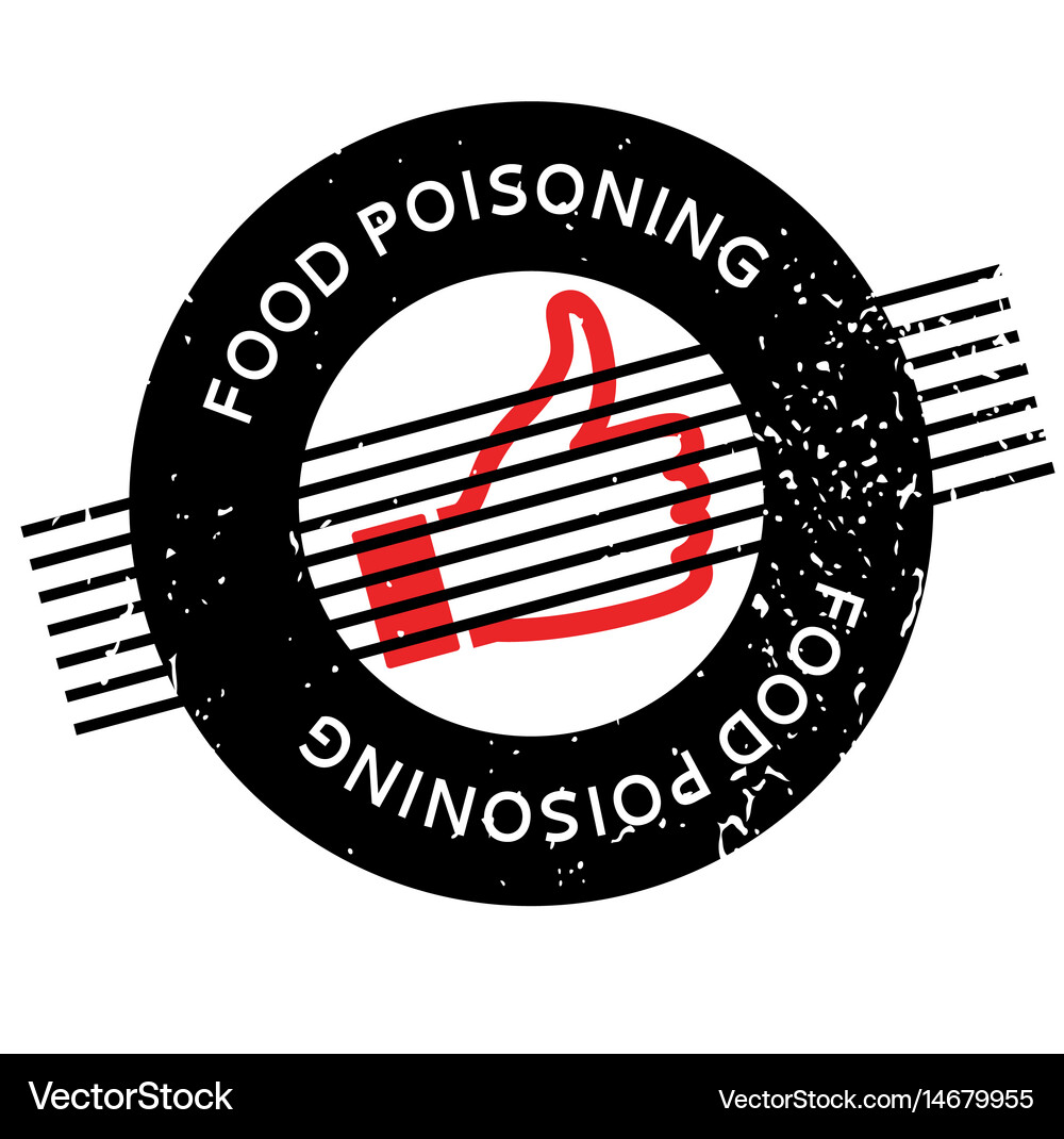 Food poisoning rubber stamp Royalty Free Vector Image