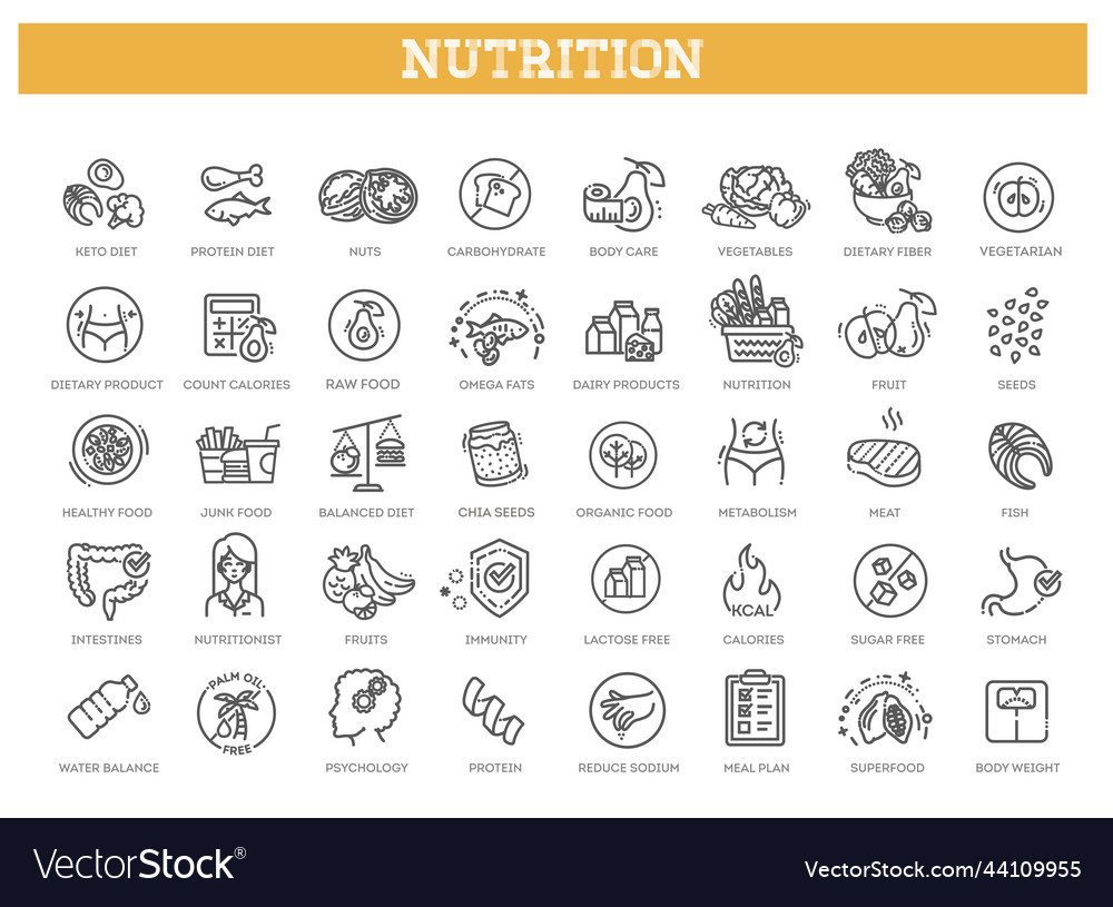 Healthy lifestyle - dieting icons icons Royalty Free Vector