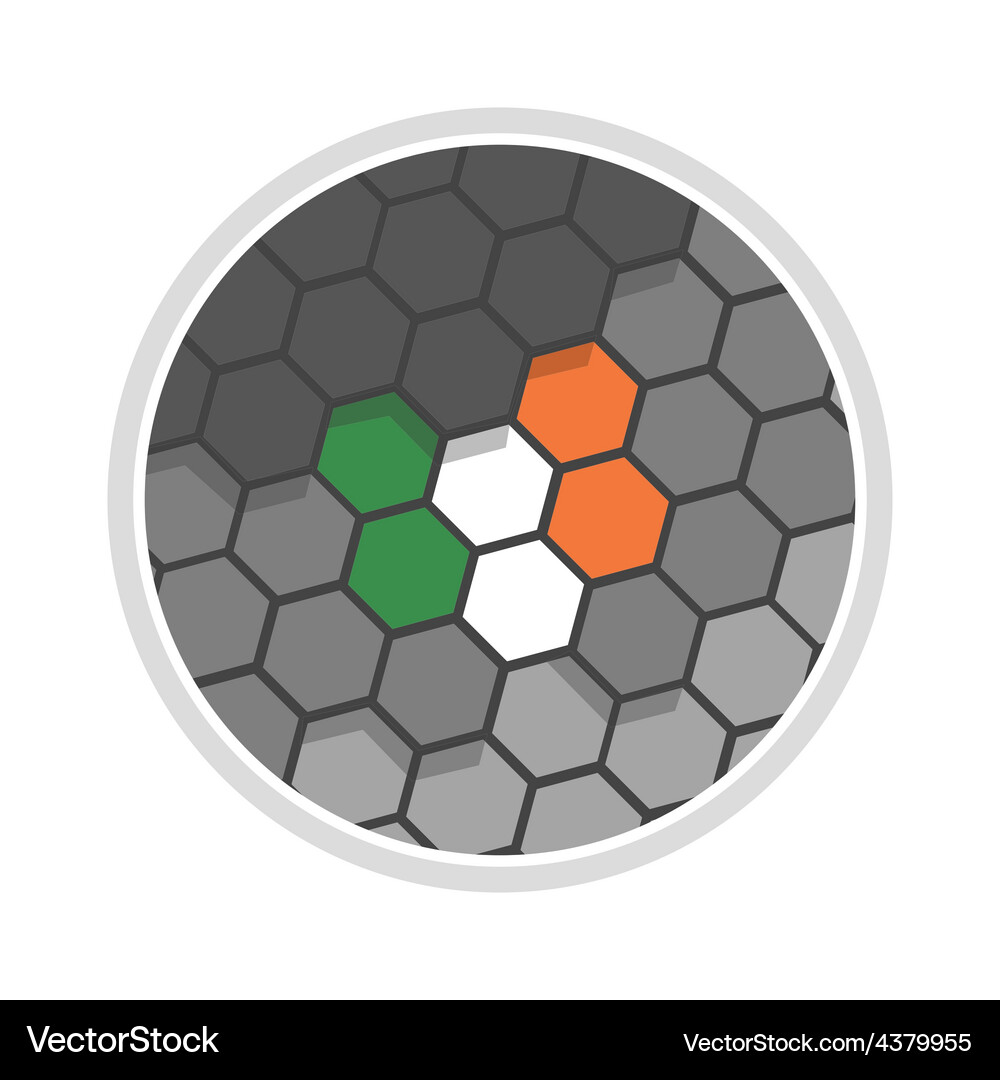 Icon with giants causeway ornament Royalty Free Vector Image