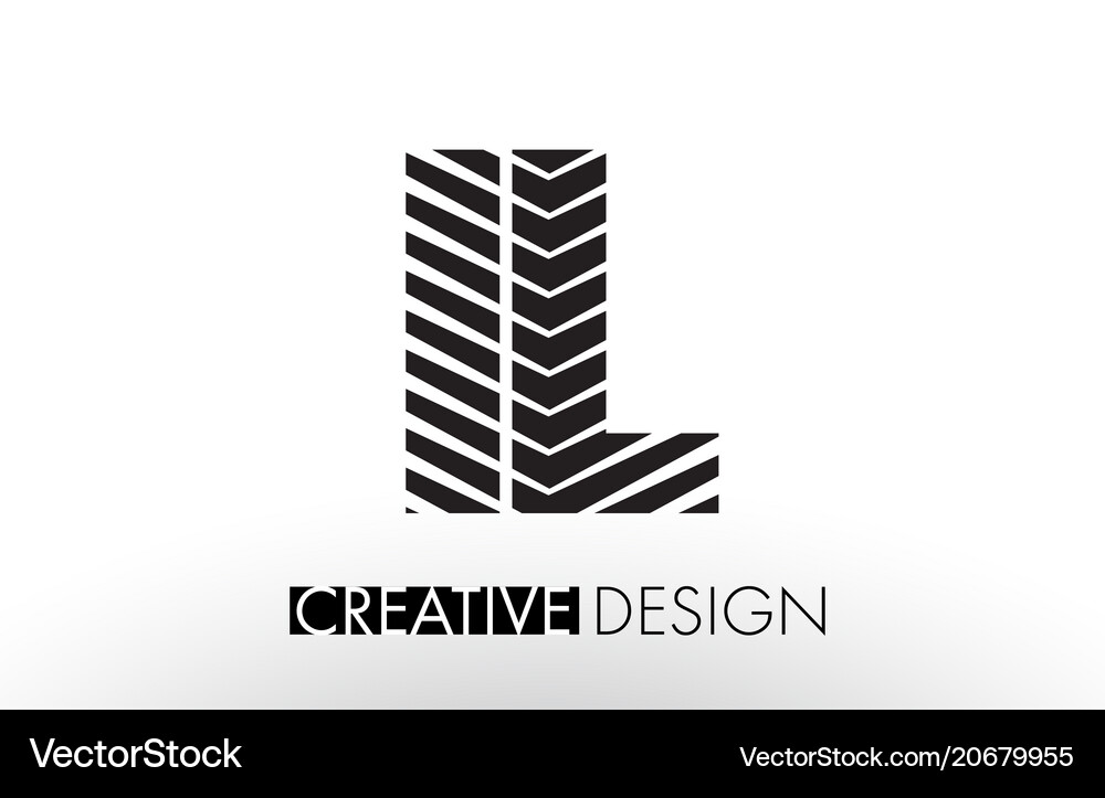 Il i l lines letter design with creative elegant Vector Image