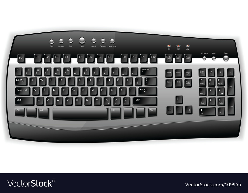 Keyboard Royalty Free Vector Image - VectorStock